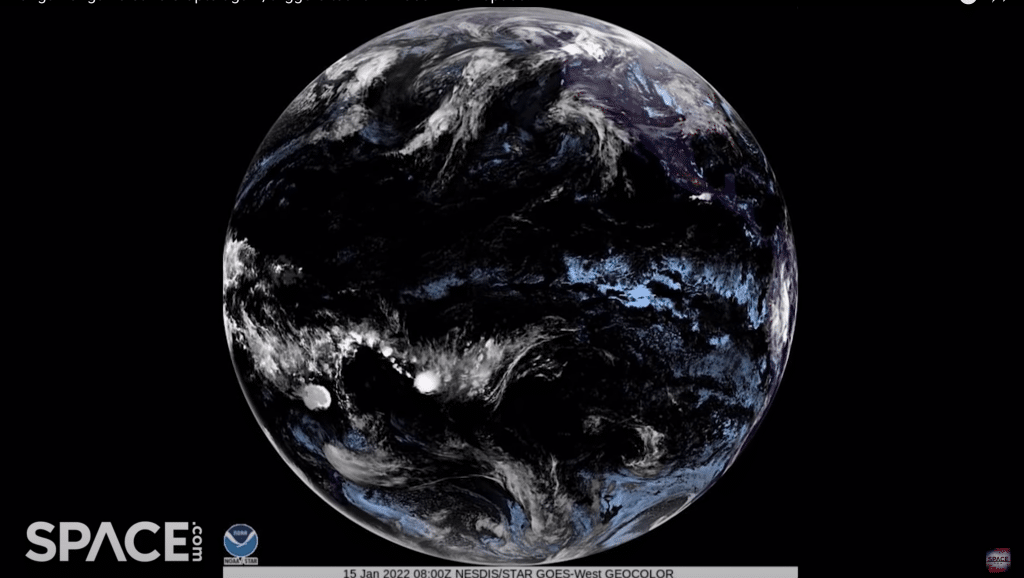 Shocking Video Shows Hunga Tonga Volcano Re-Erupting From Space
